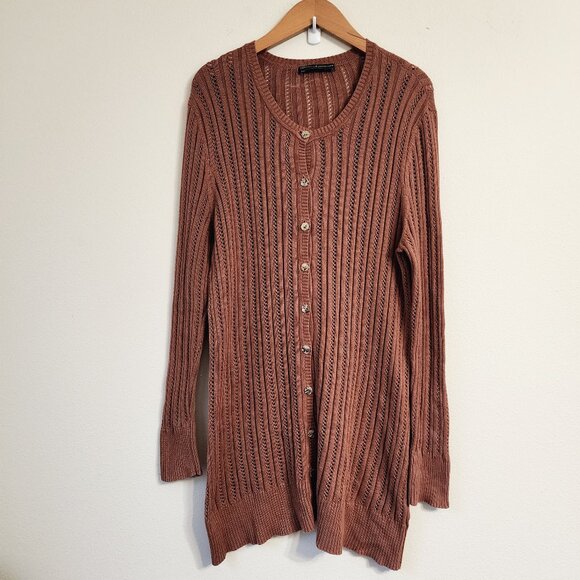 Peruvian Connection | Sweaters | Peruvian Connection Long Crochet Knit Duster Cardigan Sweater ...